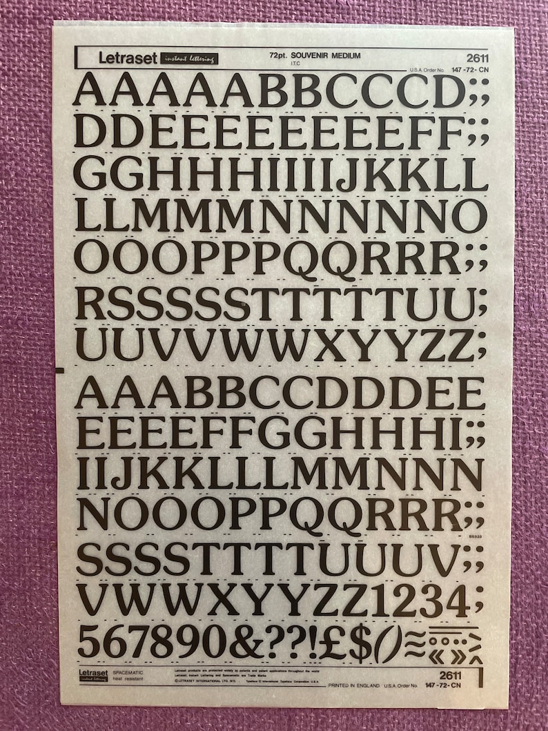Letraset - 20 - Etsy