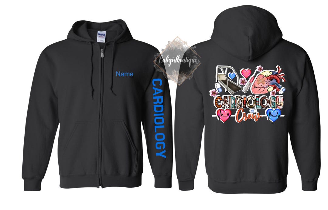 Custom Cardiology Zip up Embroidered Jacket, Cardiology Zip up Jacket ...