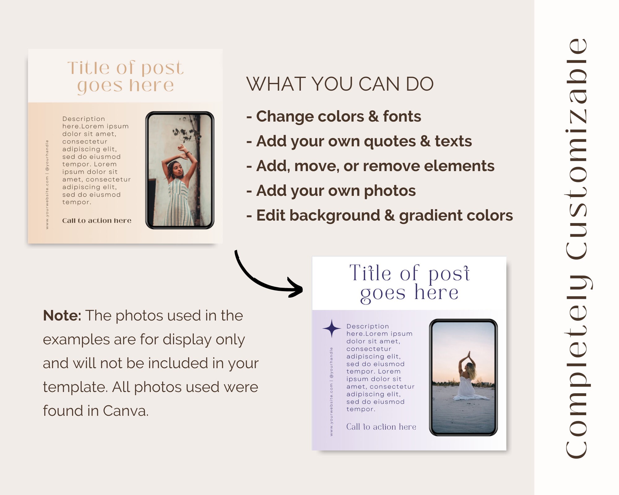 Peachy Boho Instagram Template With Instagram Stories, Spiritual ...