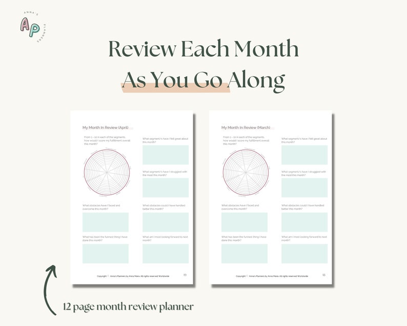 Wellness Planner Printable Wheel of Life Tracker Daily - Etsy Israel