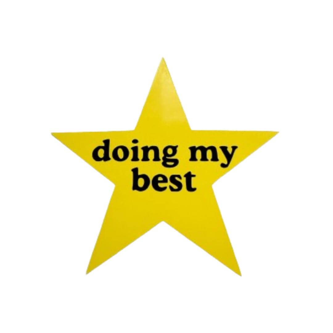 Doing My Best Gold Star Sticker - Etsy
