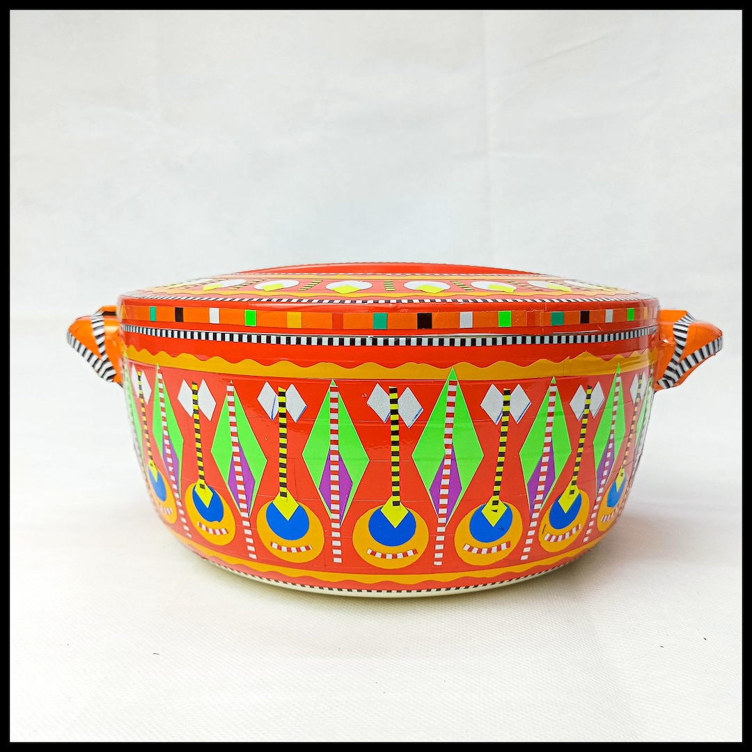 Colorful Pakistani Chamakpatti Hotpot Traditional Art Decor for Kitchen ...