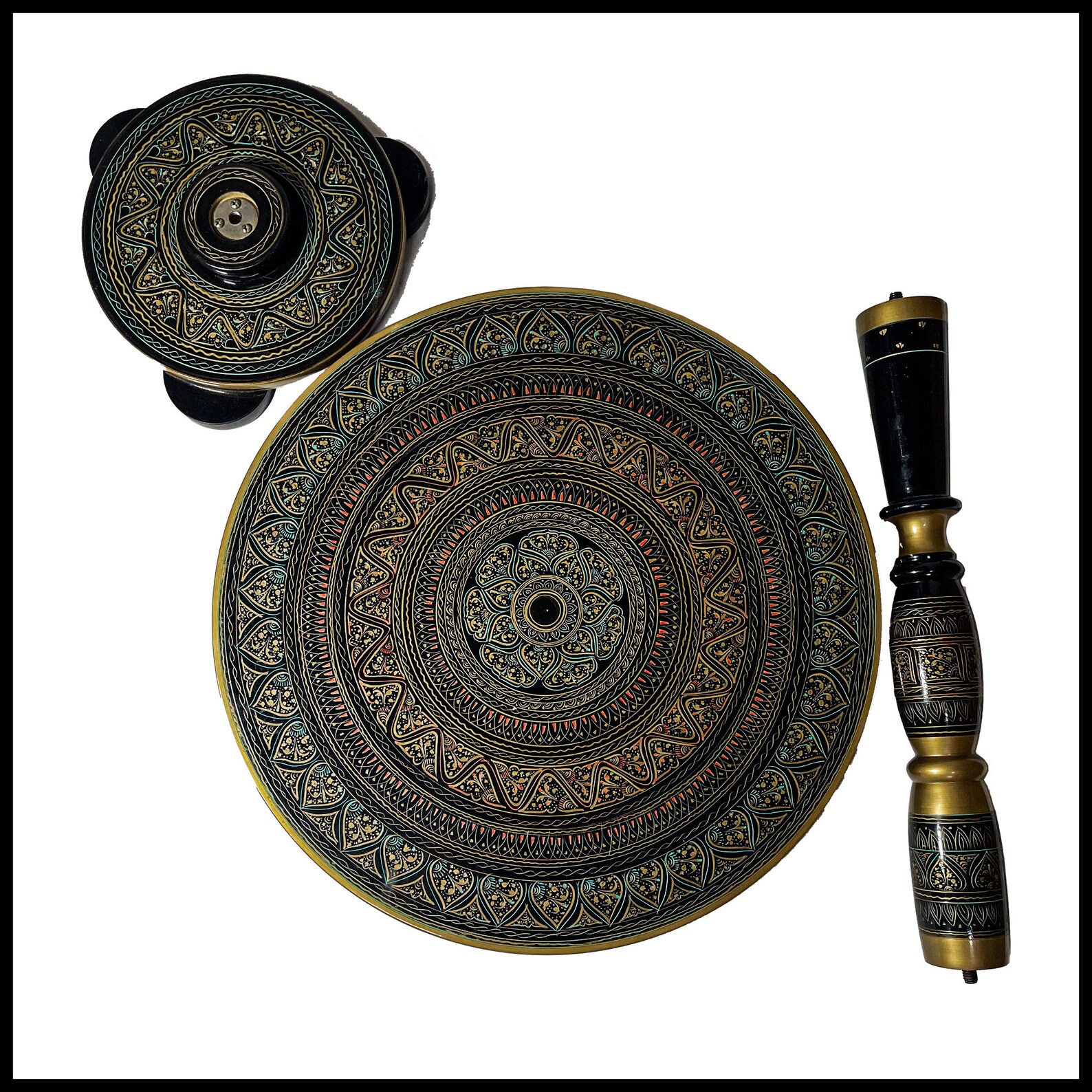 Naqsheen Coffee Table/wooden Round Table/wooden Portable Table ...