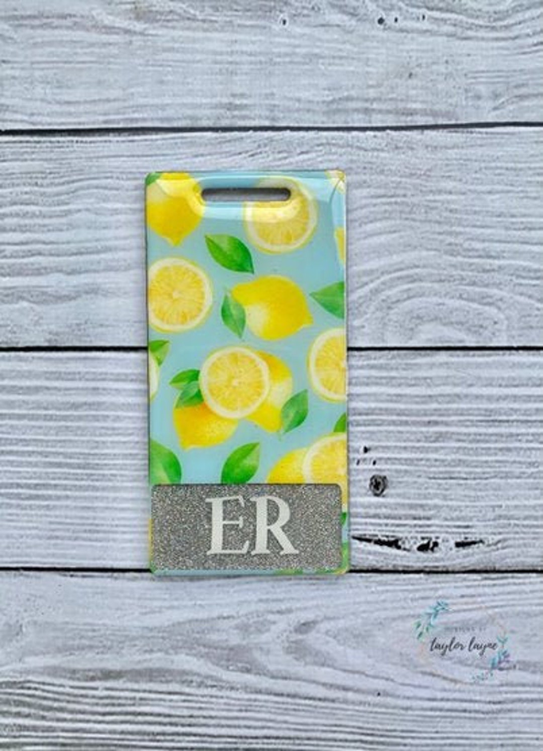 Lemon Vertical Badge Buddy - Custom Badge Buddy - Badge Buddy Glitter ...