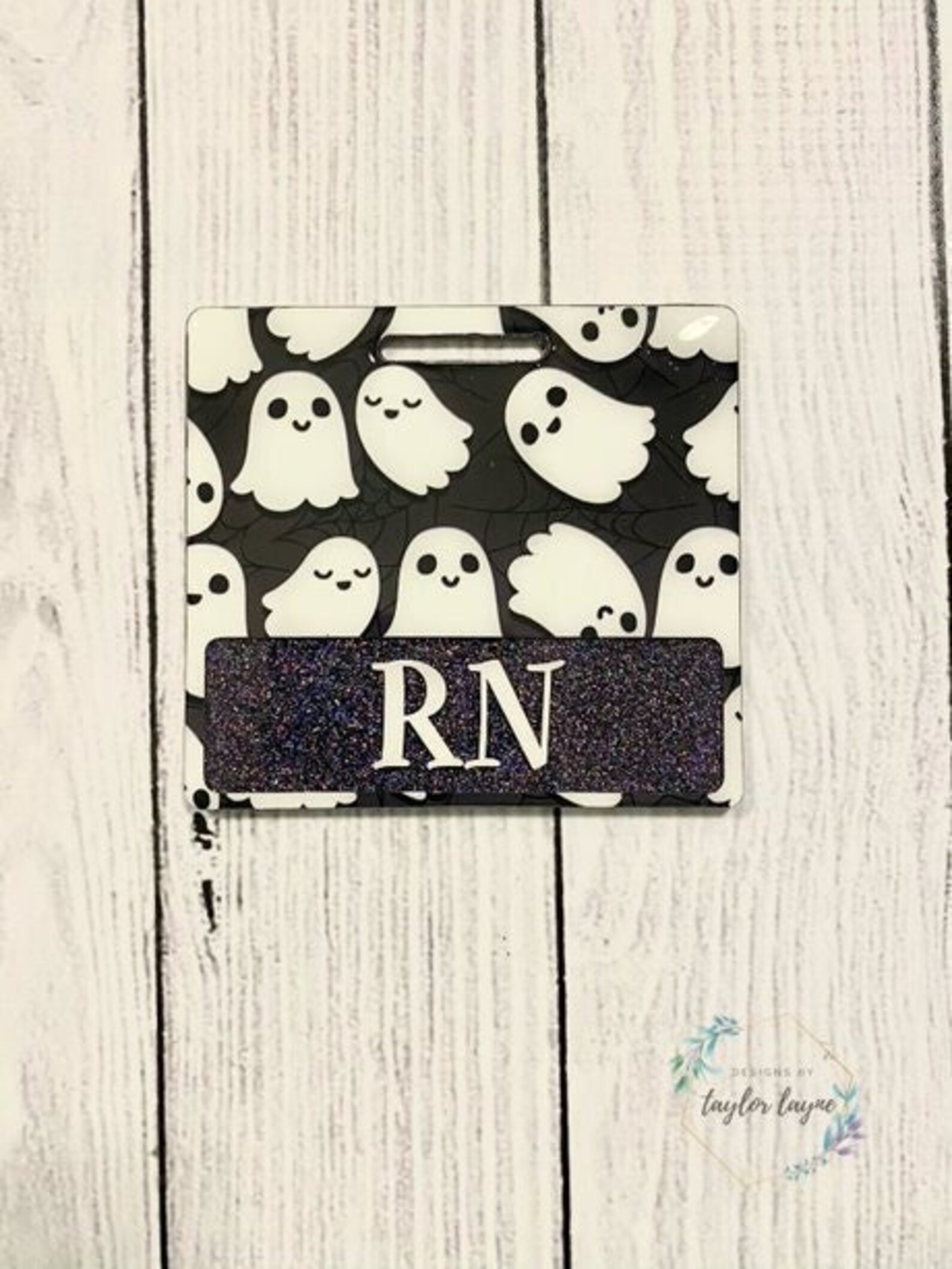 Cute Ghost Horizontal Badge Buddy Custom Badge Buddy Badge - Etsy