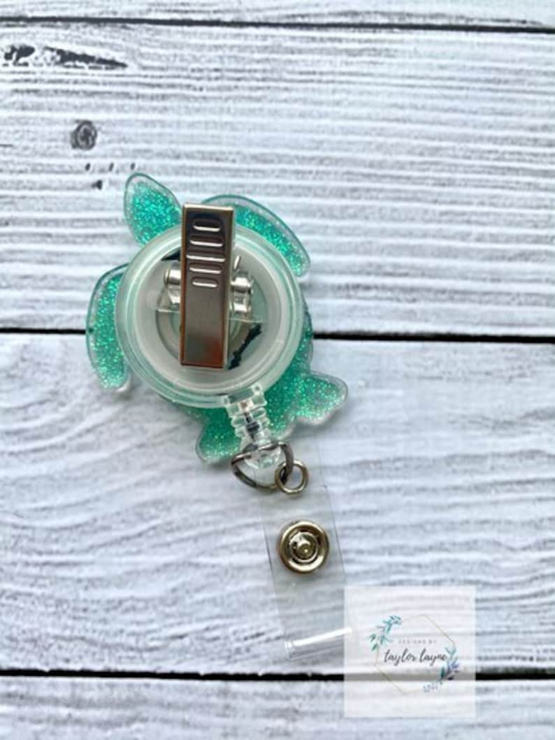 Sea Turtle Badge Reel Turtle Badge Reel Animal Badge Reel - Etsy