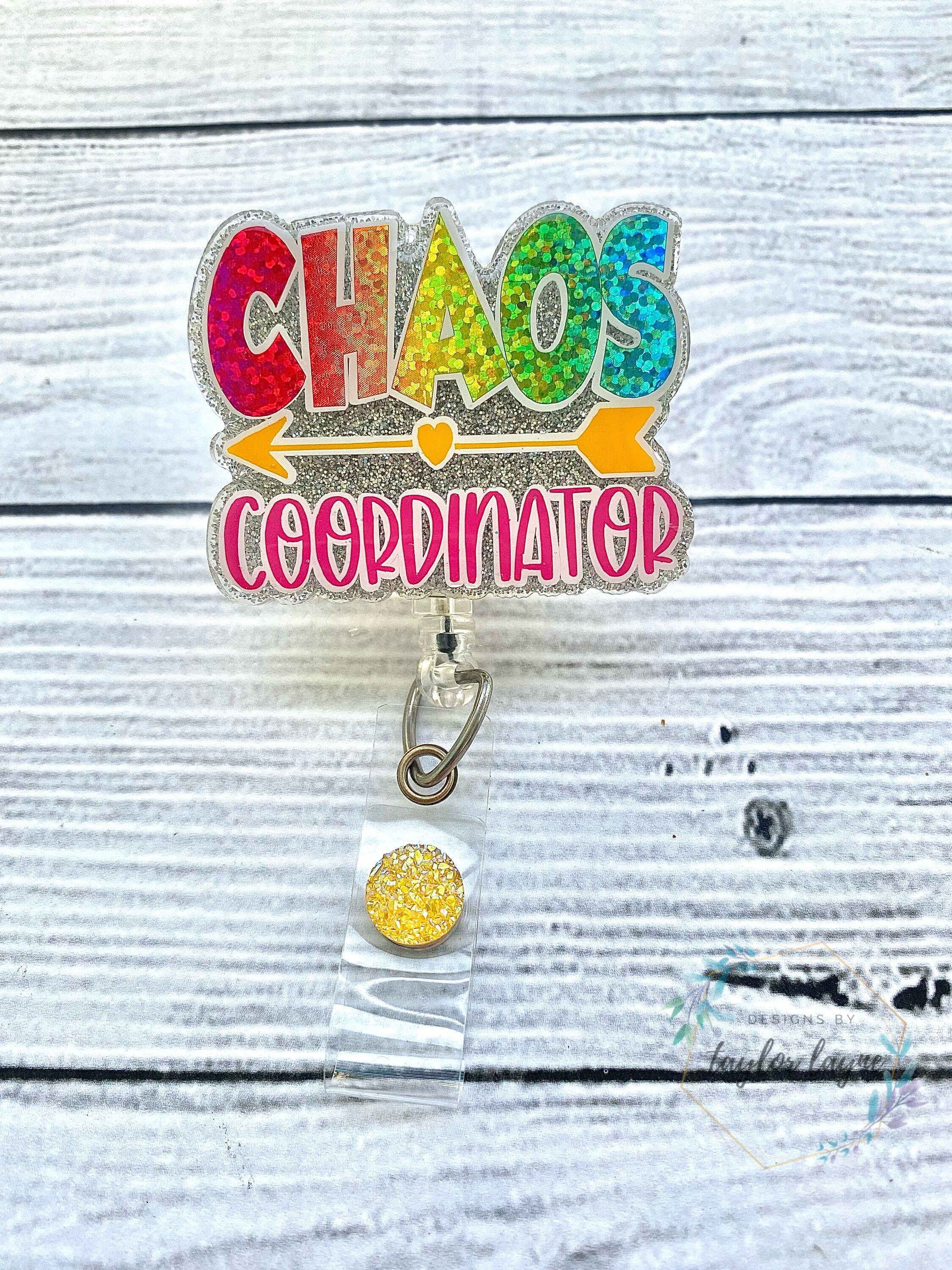 Chaos Coordinator Badge Reel Teacher Badge Reel Teaching | Etsy