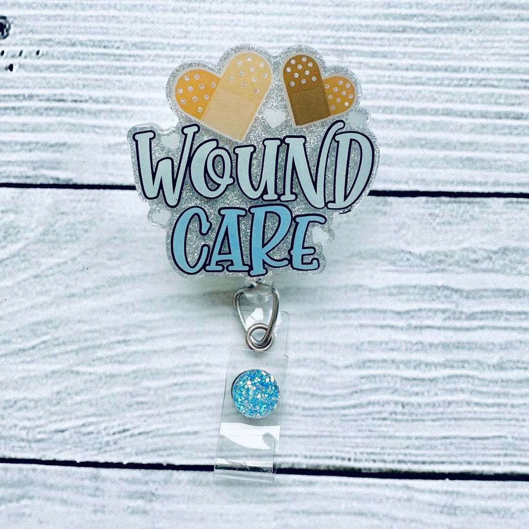 Wound Care Badge Reel - Cute Badge Reel - Nurse Badge Reel - Glitter ...