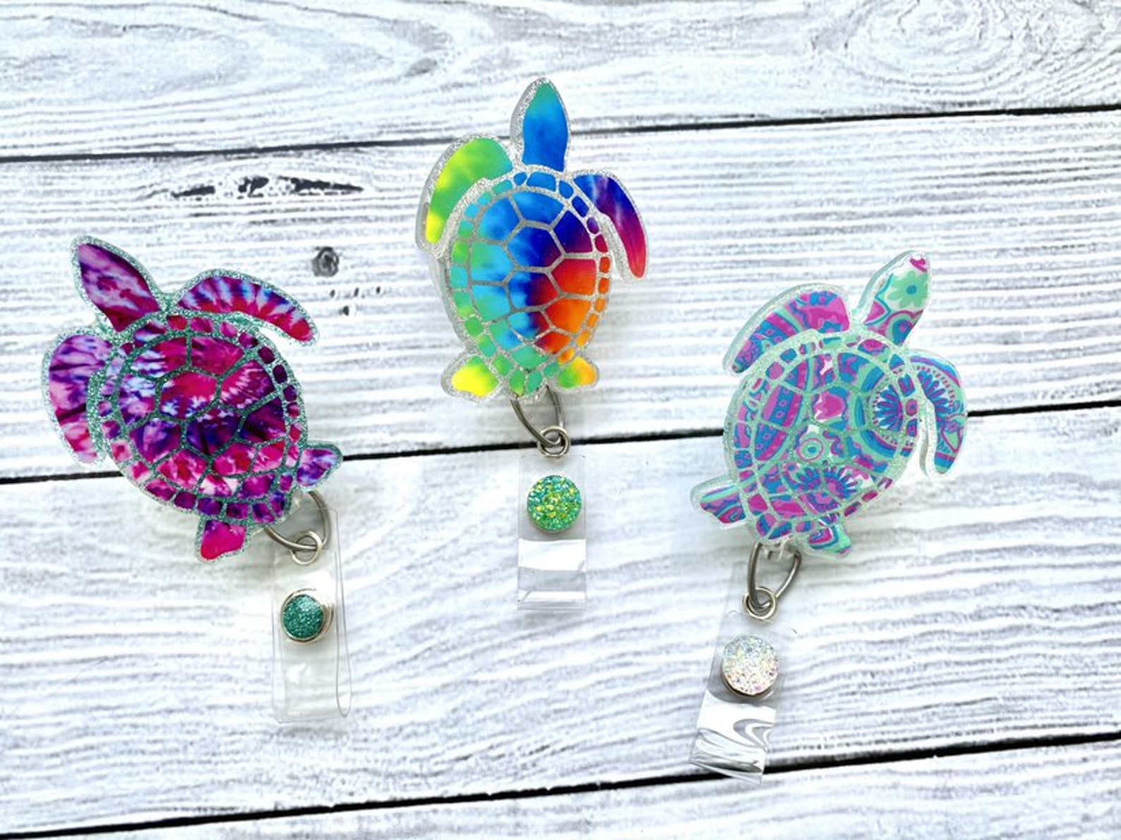 Sea Turtle Badge Reel Turtle Badge Reel Animal Badge Reel - Etsy