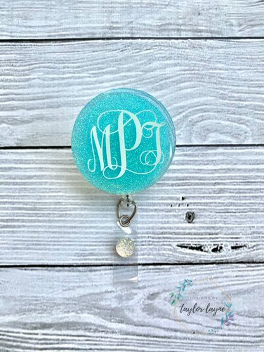 Cute Monogram Badge Reel - Monogram Badge Reel - Personalized Badge ...