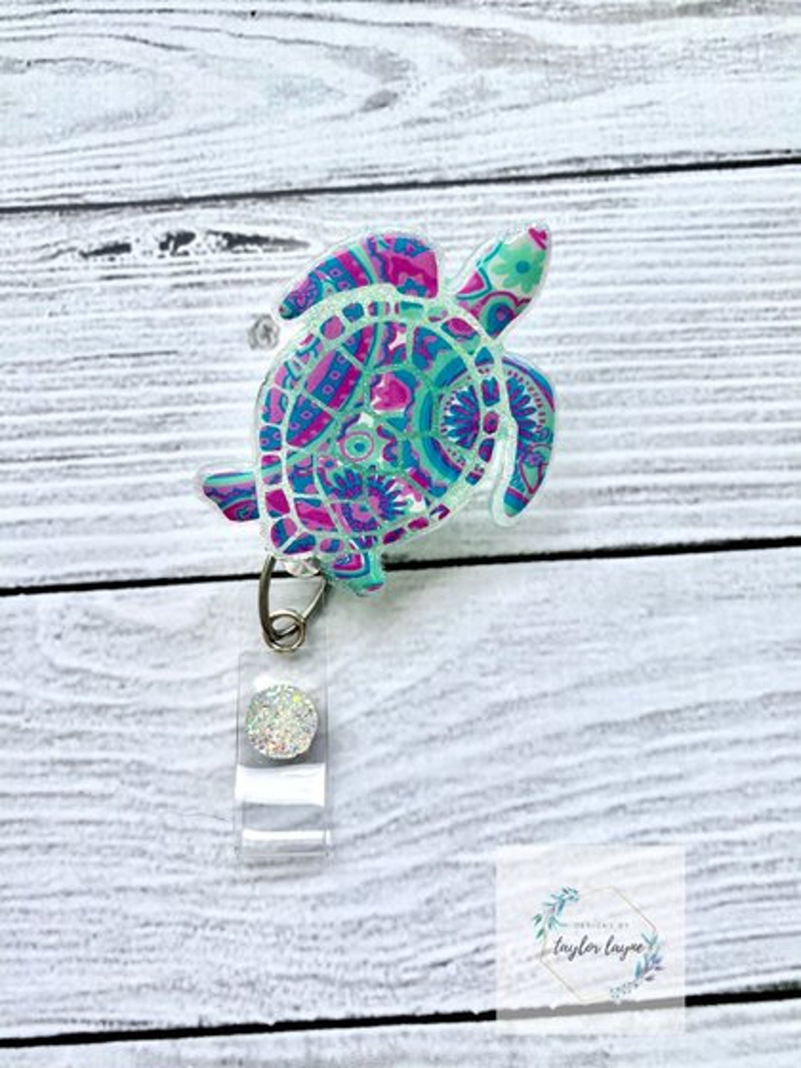 Sea Turtle Badge Reel Turtle Badge Reel Animal Badge Reel - Etsy