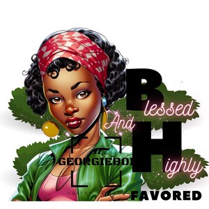 Blessed & Highly Favored - PNG Instant Download - Etsy