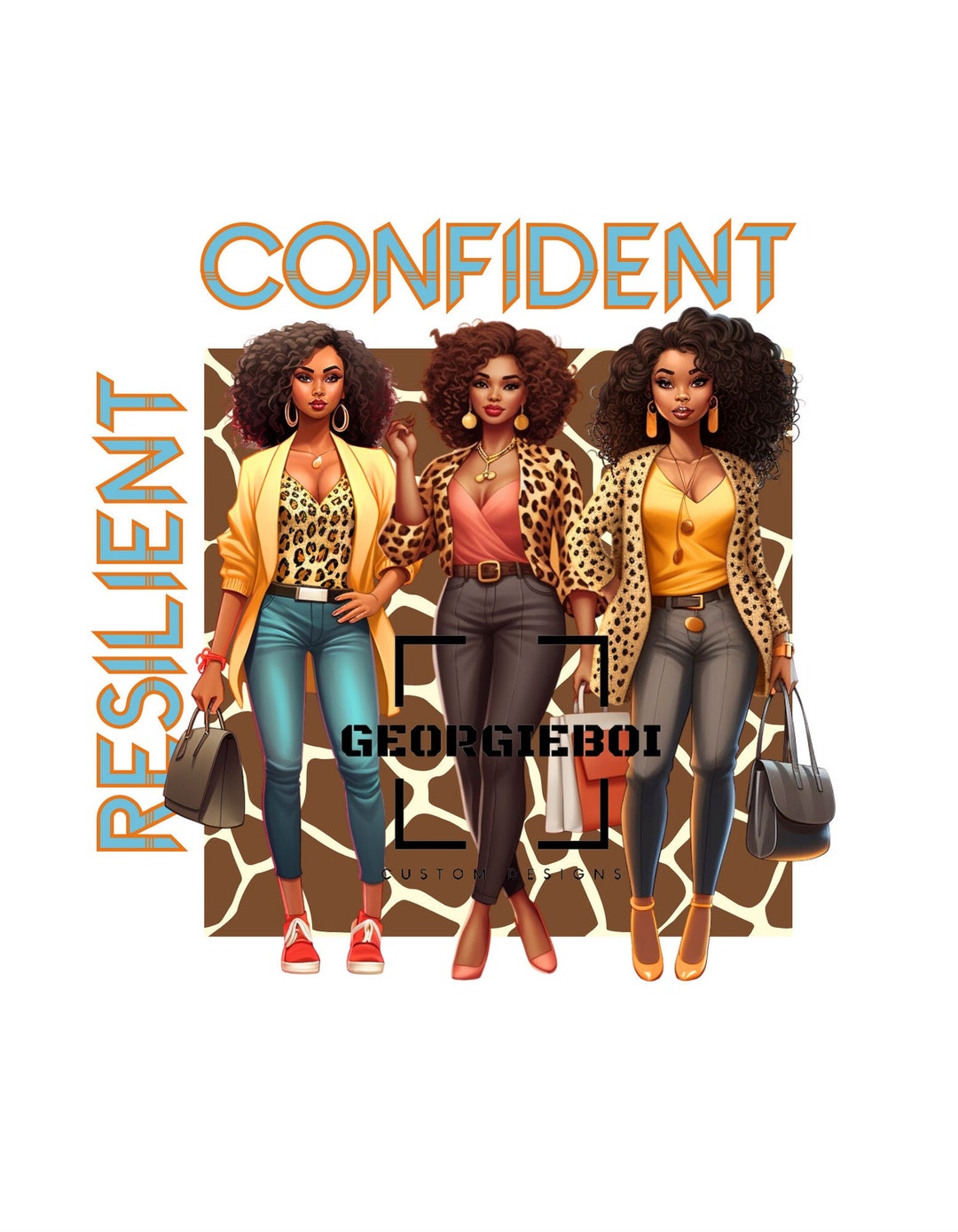 Resilient Confident Ladies - PNG - Etsy