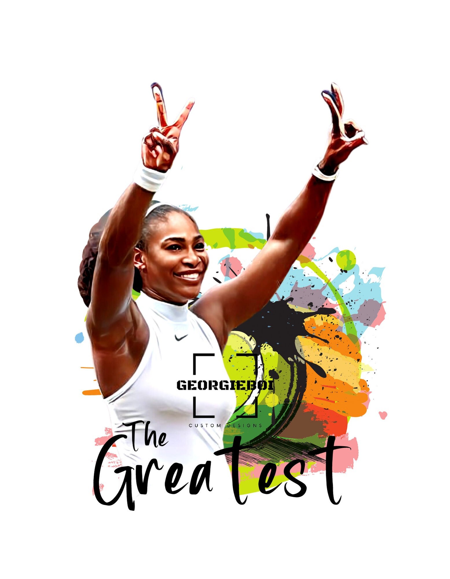 Serena the GOAT PNG Transparent PNG - Etsy