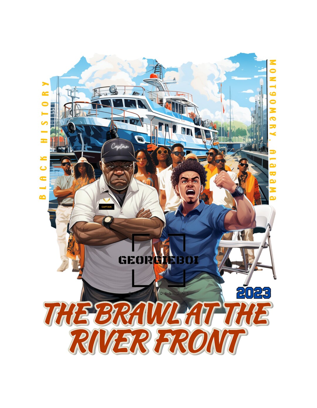 The Brawl at the River Front - PNG Instant Download - Etsy