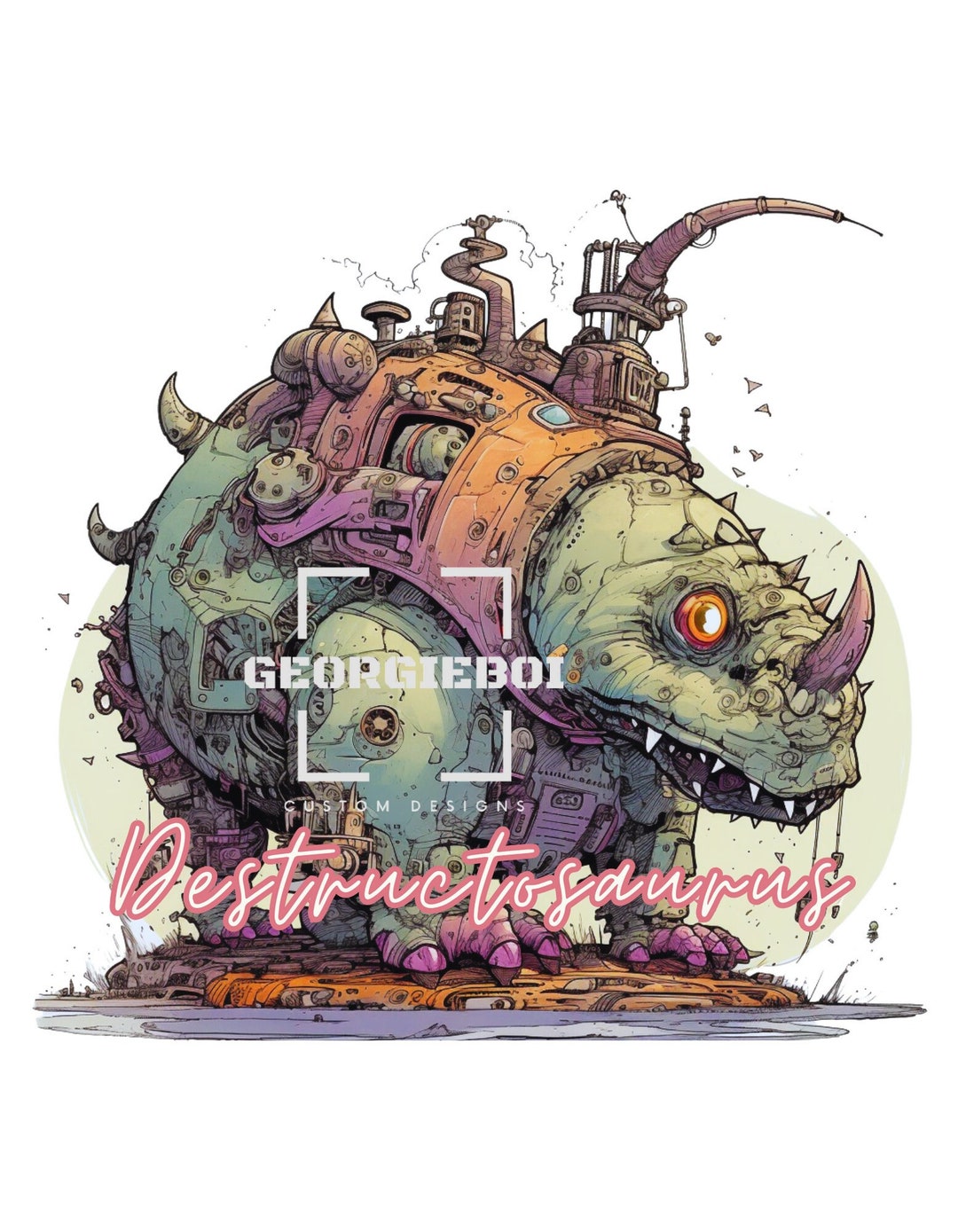 Destructobot 3 - PNG Instant Download - Etsy