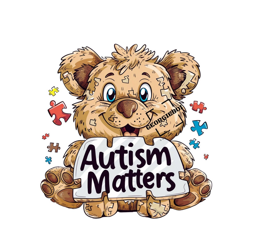 Autism Matters, Mr. Teddy - PNG Instant Download - Etsy