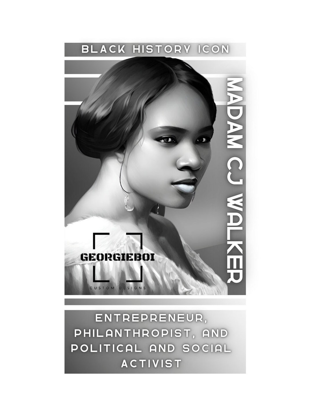 Black History Madam C. J. Walker Tribute - PNG Instant Download - Etsy