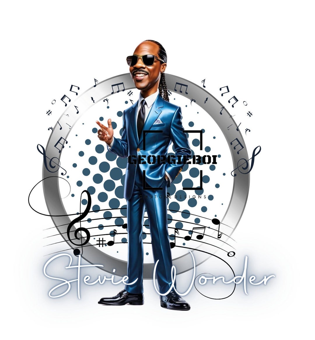 Stevie Wonder Black History Icon - PNG Instant Download - Etsy
