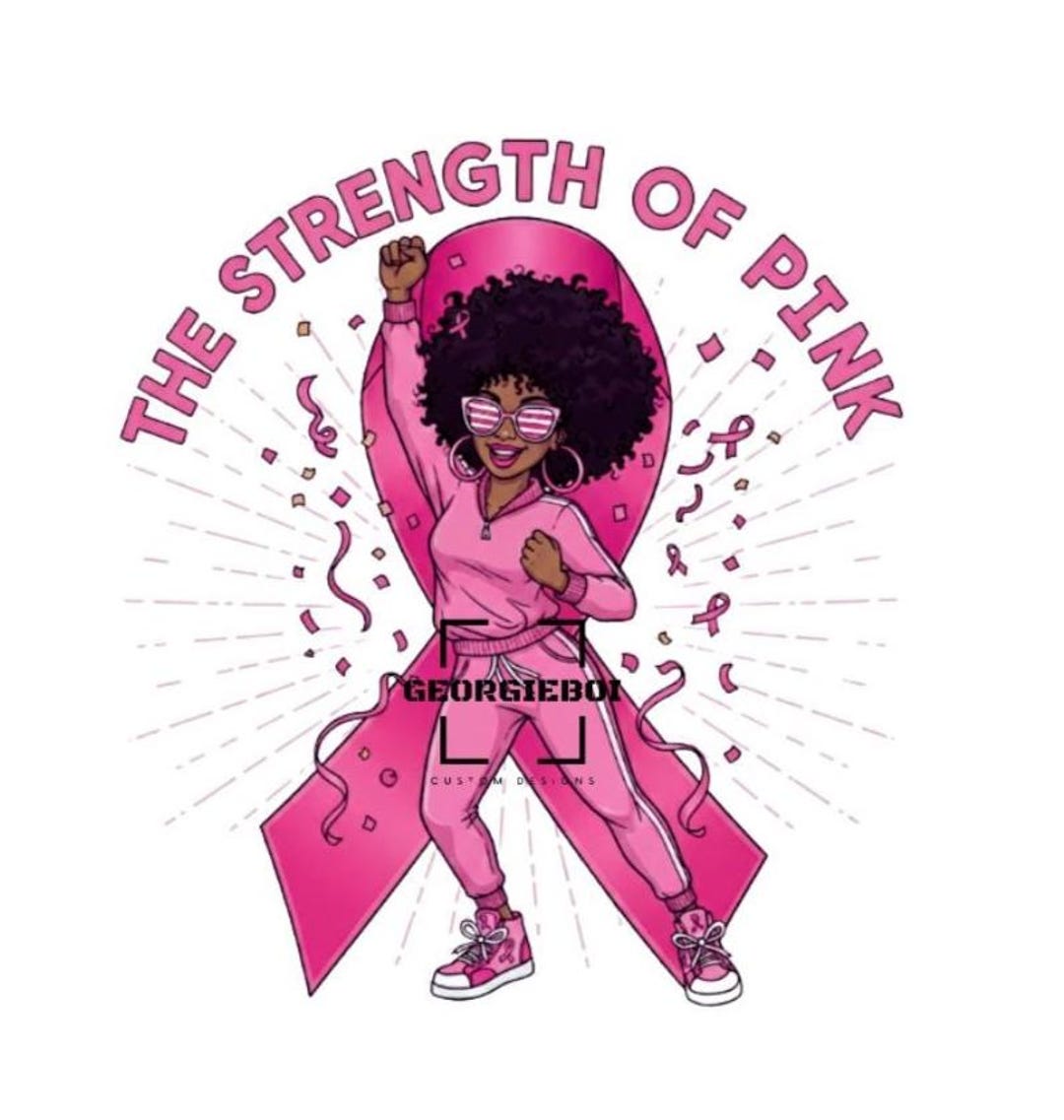 The "strength of Pink" Afro - PNG Instant Download - Etsy
