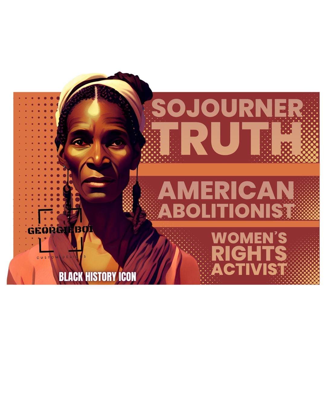 Black History Sojourner Truth Tribute - PNG Instant Download - Etsy