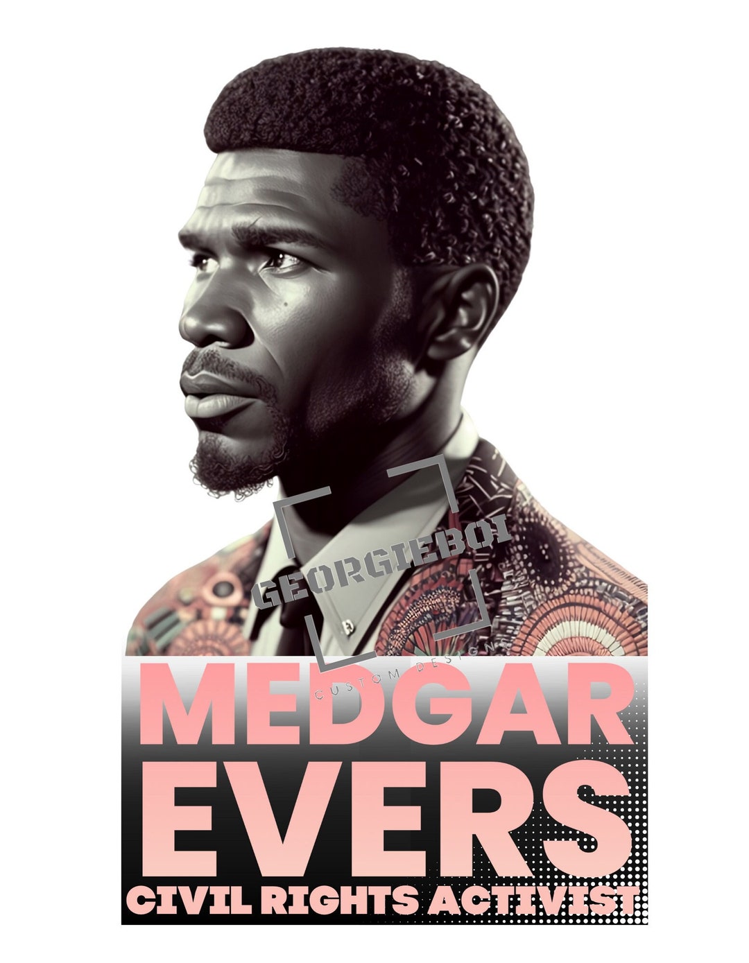 Black History Medgar Evers Tribute - PNG Instant Download - Etsy