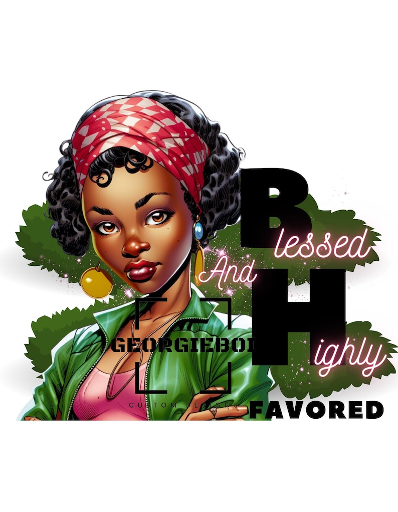Blessed & Highly Favored PNG Instant Download - Etsy