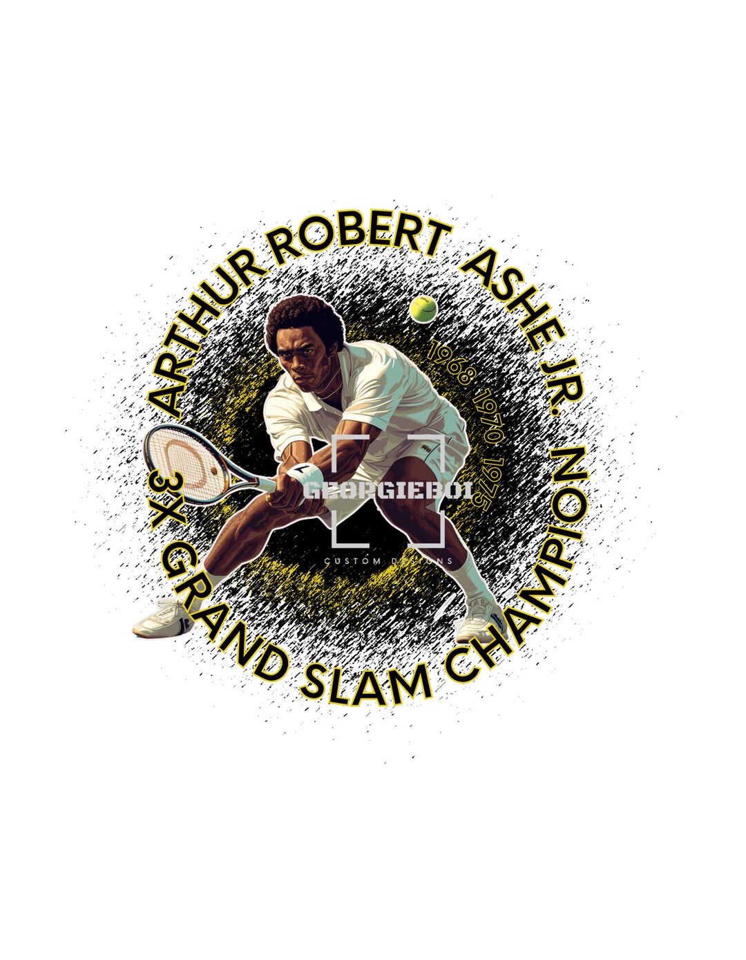 Arthur Robert Ashe Jr. - Black History, PNG Instant Download - Etsy
