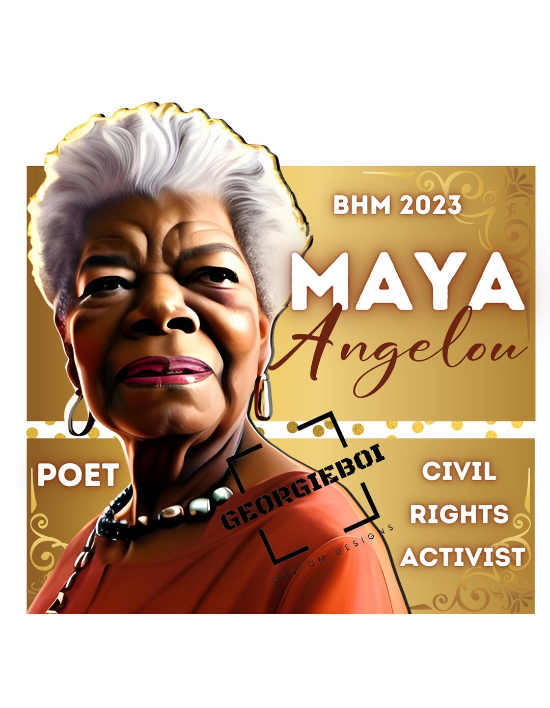 Black History Maya Angelou Tribute - PNG Instant Download - Etsy