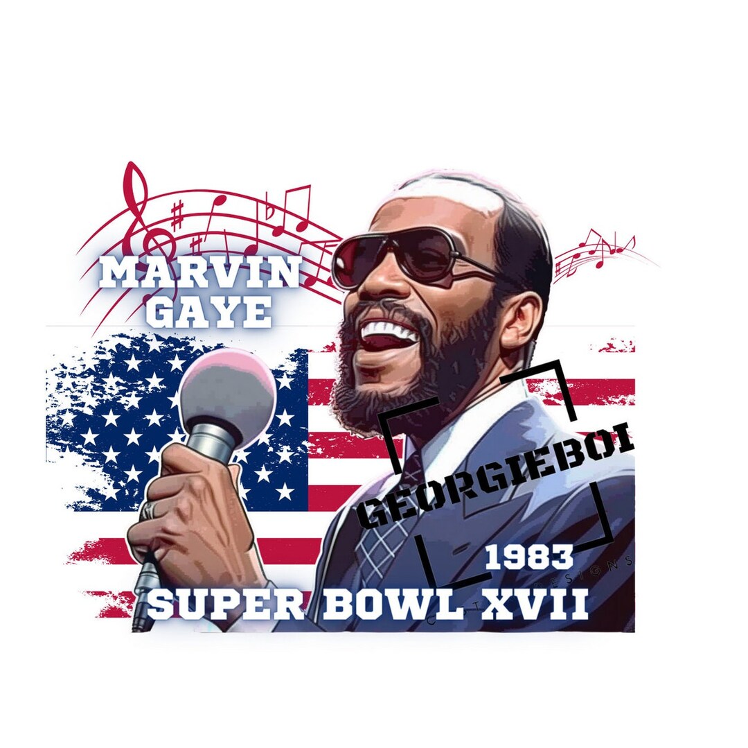 Marvin Gaye Super Bowl XVII, Black History Moment - PNG Instant ...