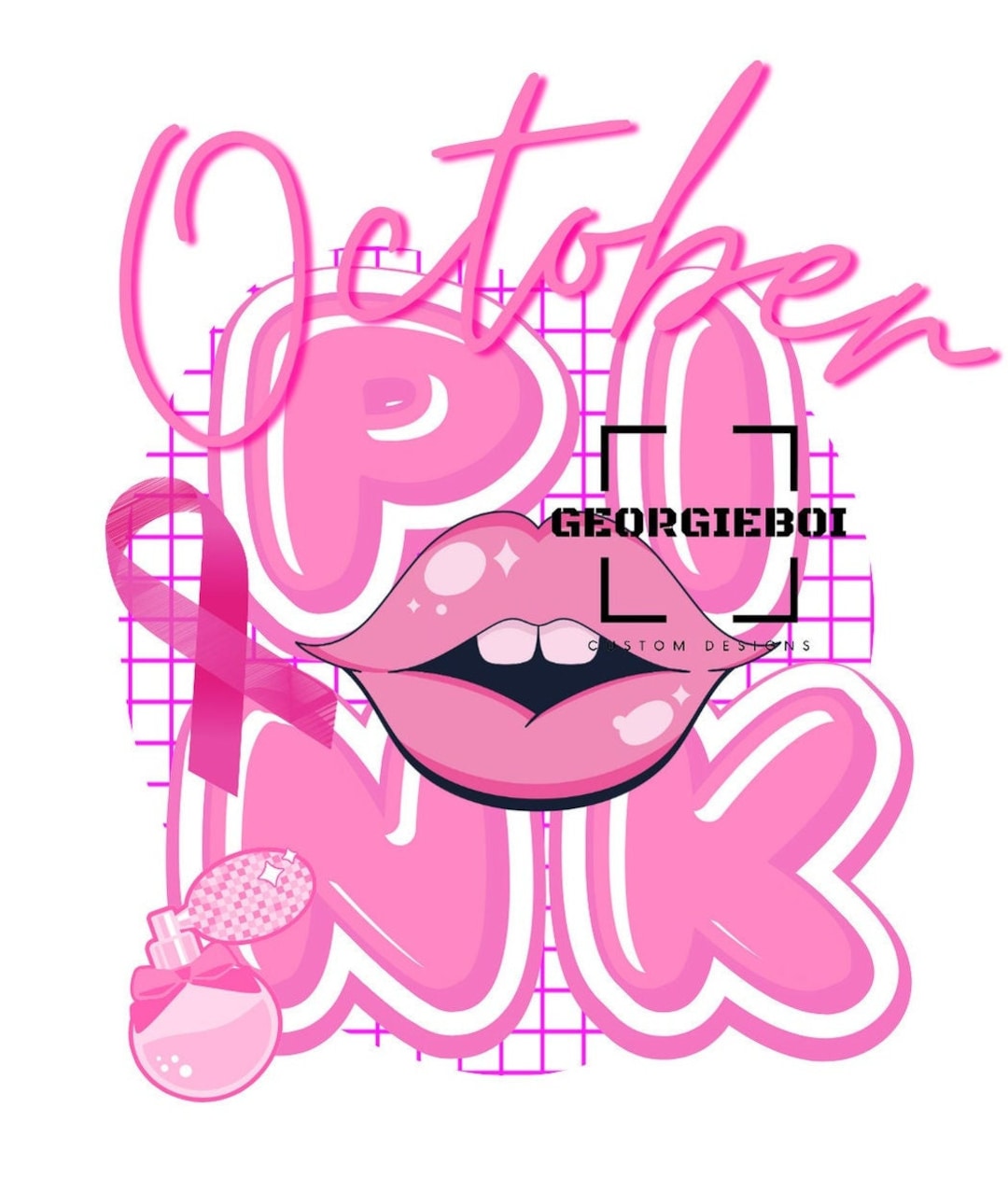 Pink October Ver 5 - Full Color PNG - Etsy