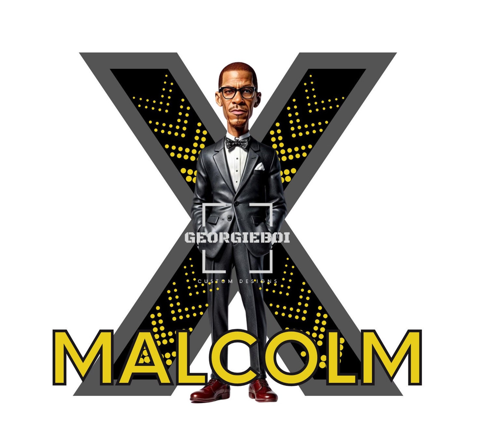 Malcolm X 2 Black History Icon - PNG Instant Download - Etsy