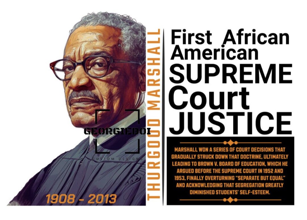 Thurgood Marshall (black History Icon) - PNG Instant Download - Etsy