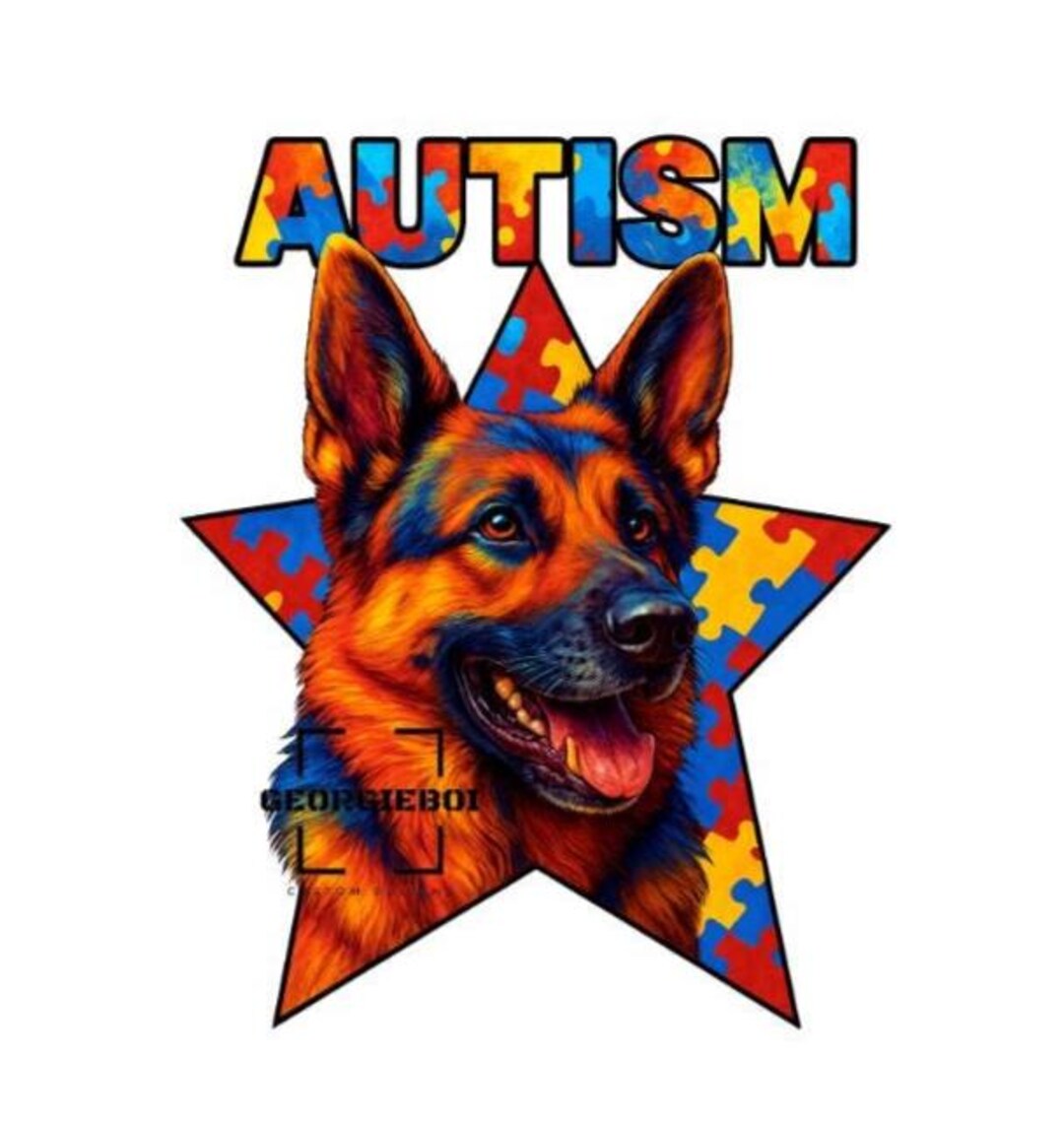 Autism German Shepherd - PNG Instant Download - Etsy