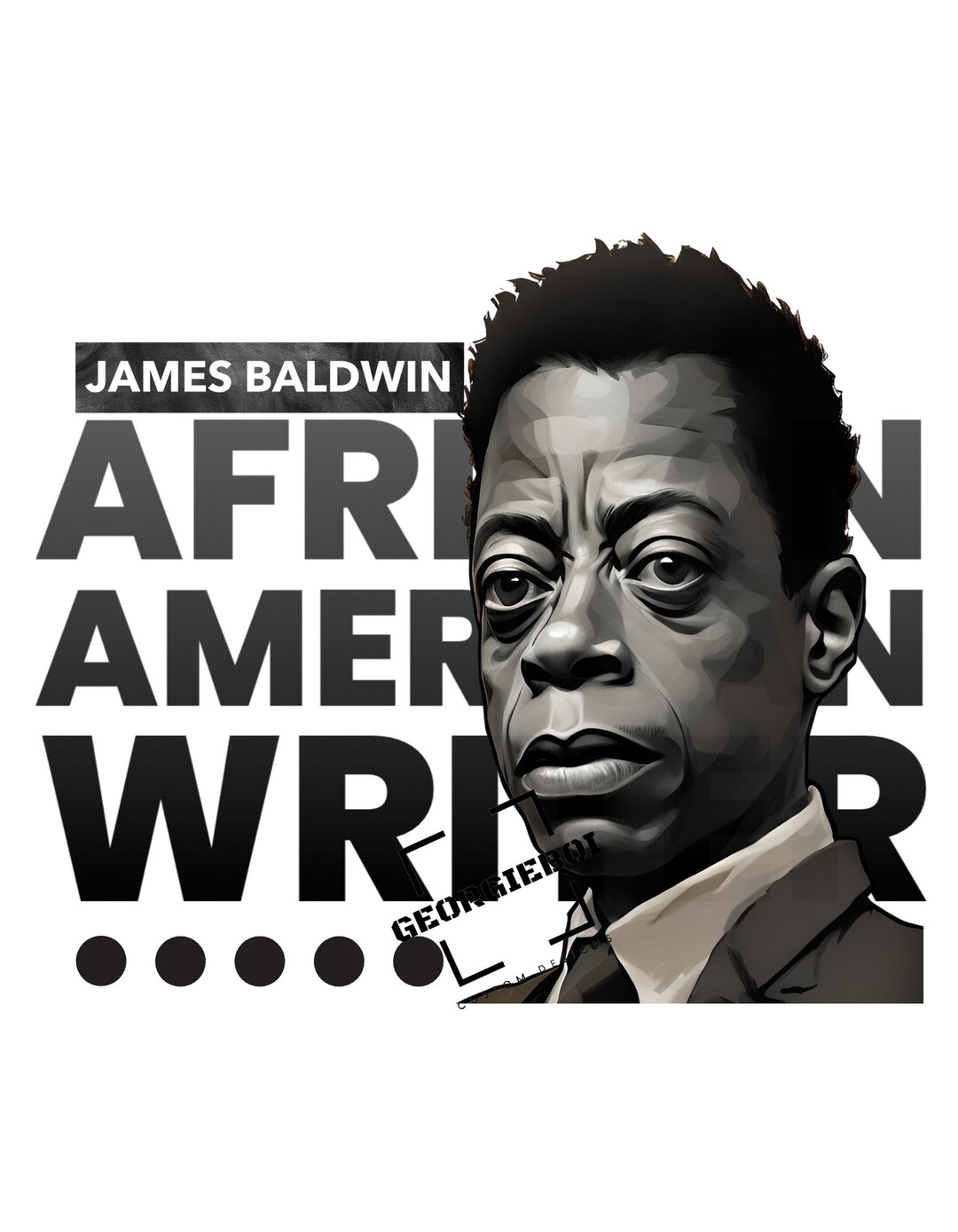 Black History James Baldwin 2 Tribute - PNG Instant Download - Etsy