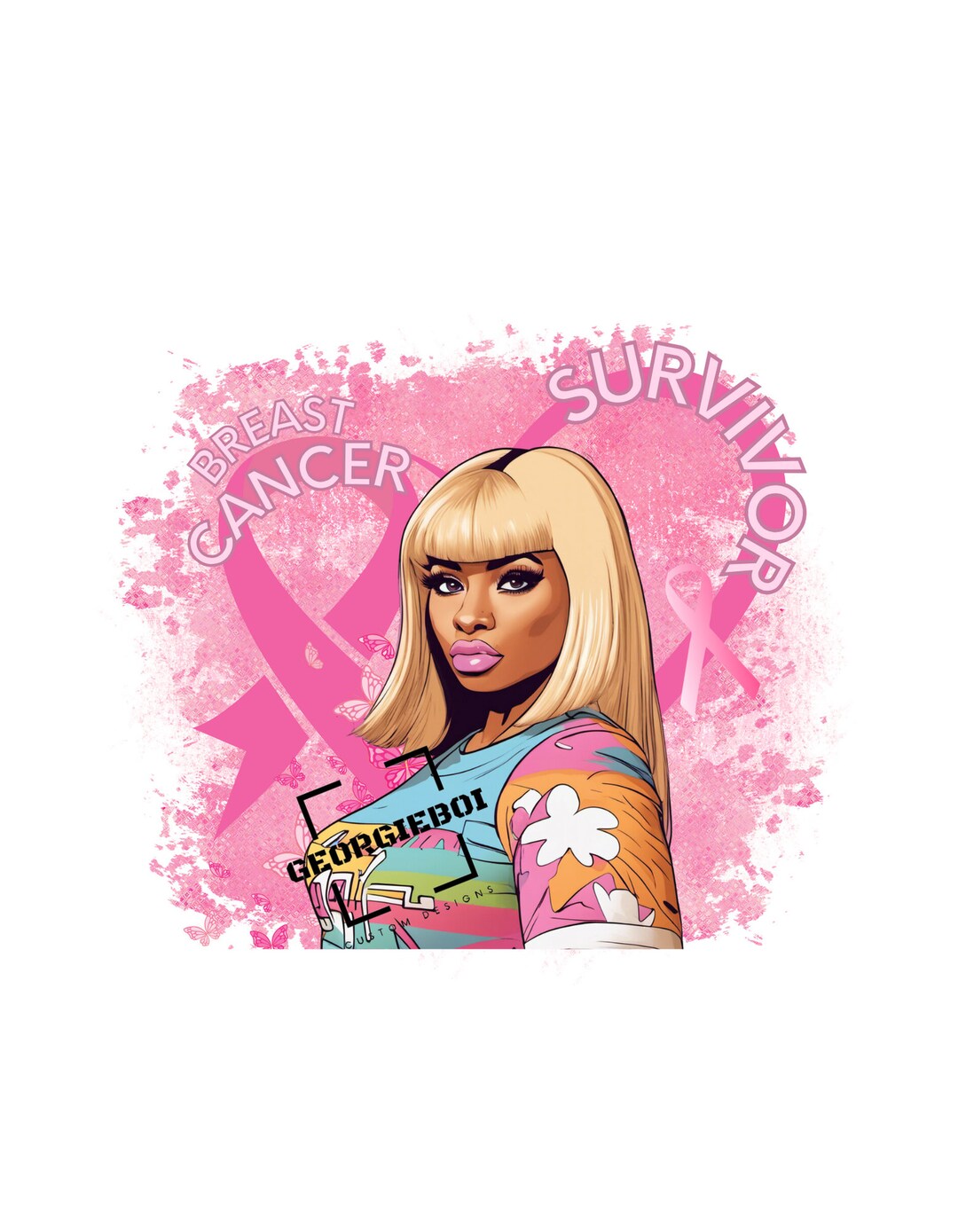 Pink October “survival - Full Color PNG - Etsy