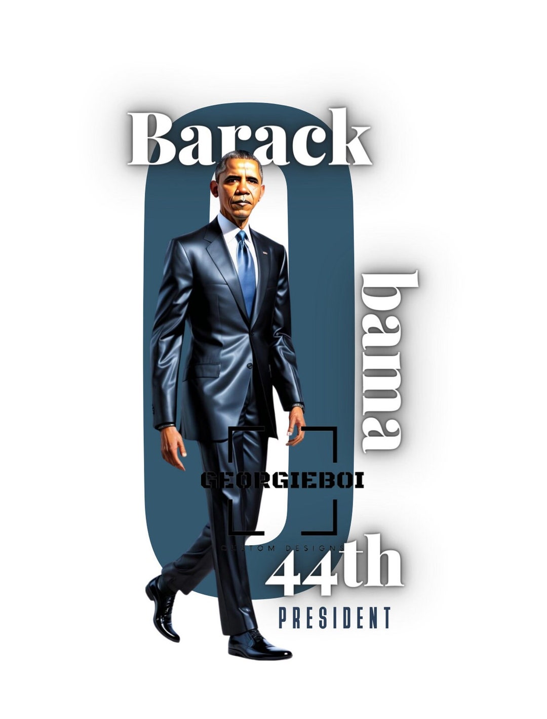Barack Obama 2 Black History Icon - PNG Instant Download - Etsy