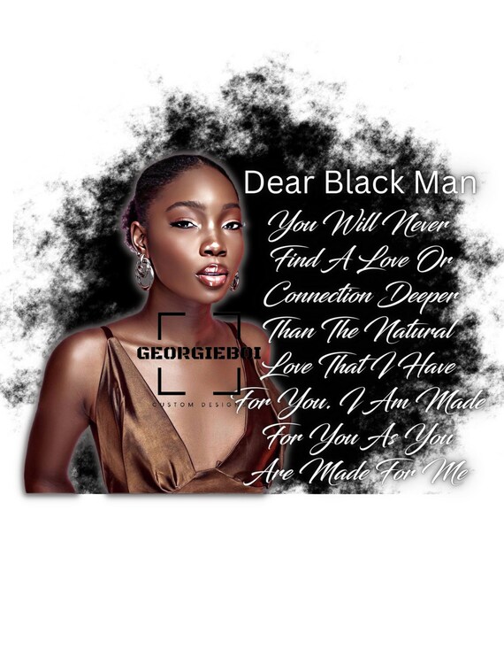 Dear Black Man Sublimation PNG - Etsy