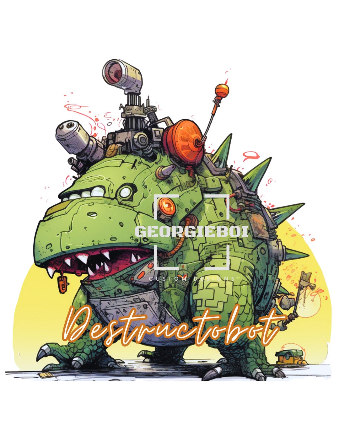 Destructobot Ver 2 - PNG Instant Download - Etsy