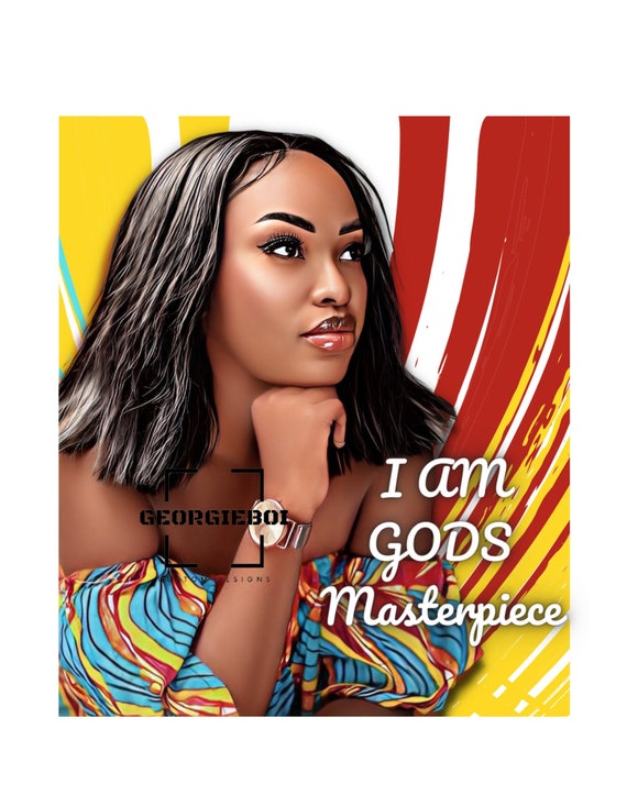 I Am Gods Masterpiece HTV Transfer - Etsy