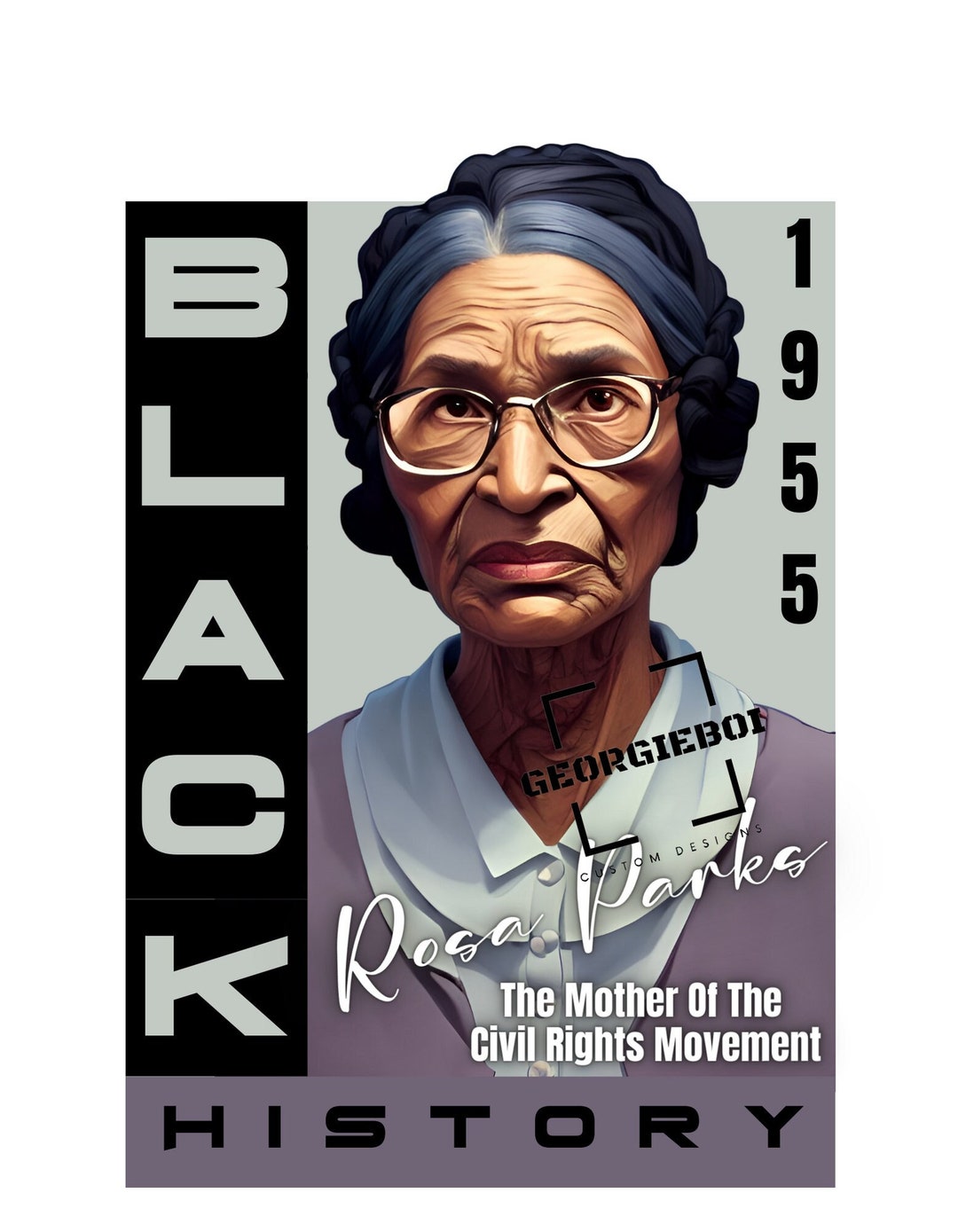 Black History Rosa Parks Tribute 2 - PNG Instant Download - Etsy