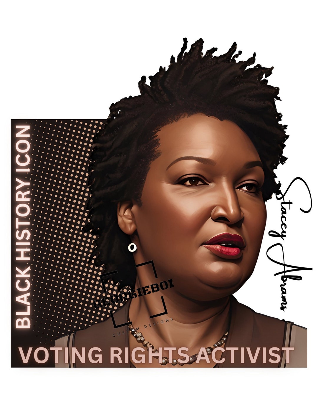 Black History Stacey Abrams Tribute - PNG Instant Download - Etsy