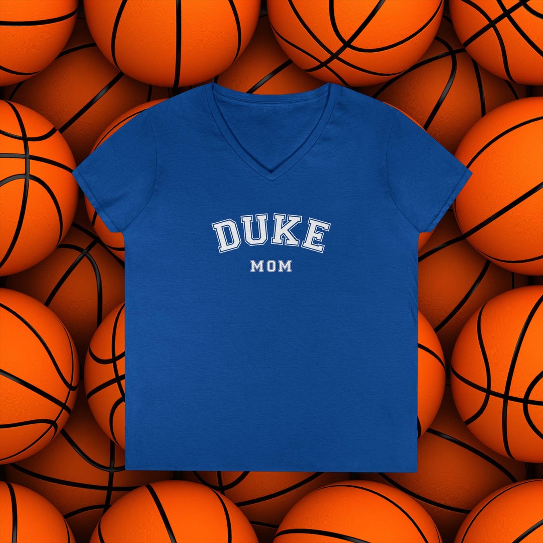 DUKE Mom T-shirt V Neck, Duke Parent Semi-fitted T-shirt Duke Mom Gift ...