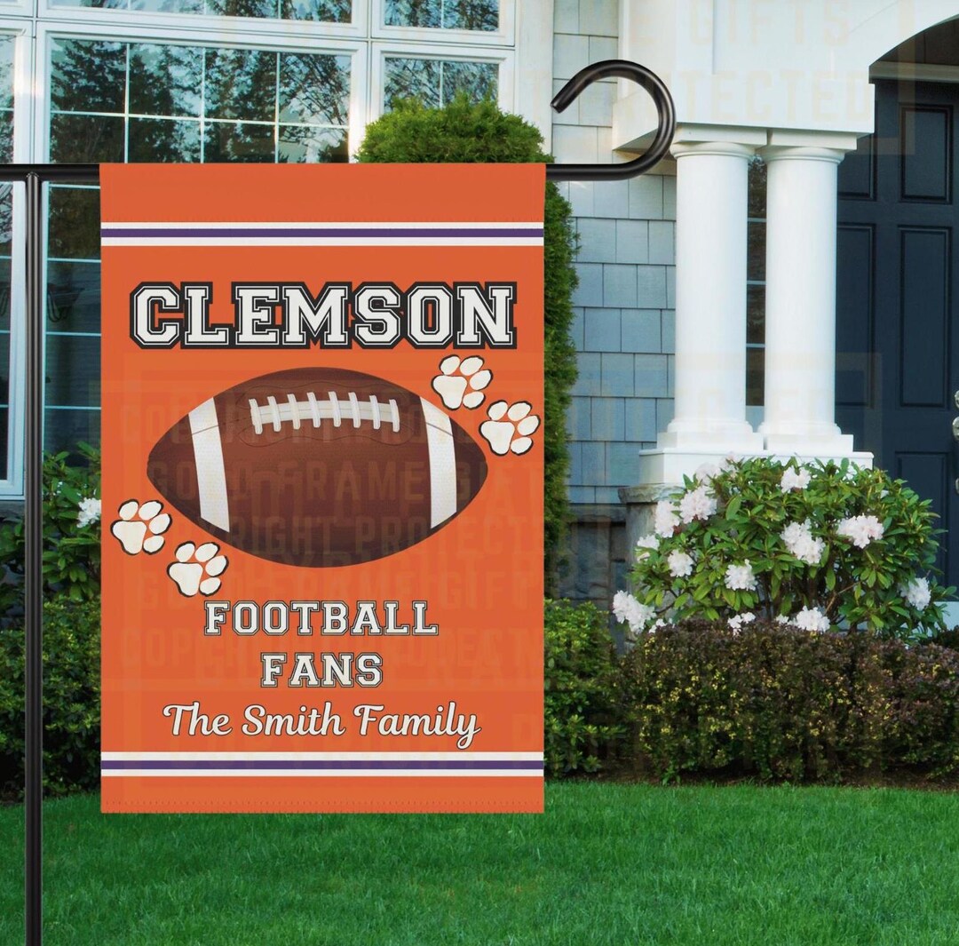 Clemson Football Flag, Clemson Family Sports, Tigers, Banner Garden ...