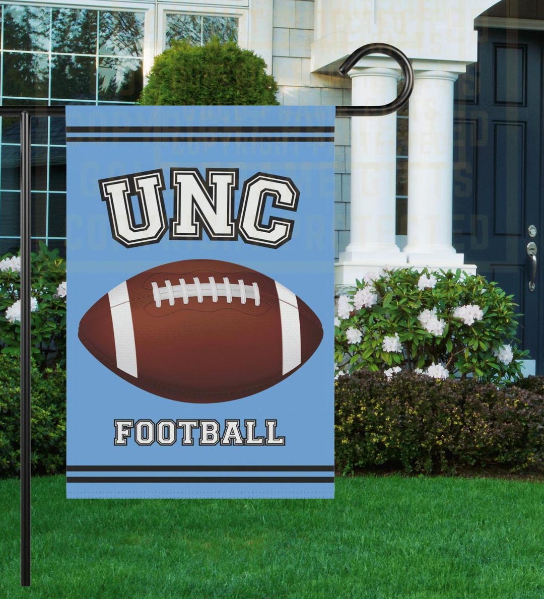 UNC Football Flag, UNC Sports, Chapel Hill Banner Flag, Garden, Yard ...