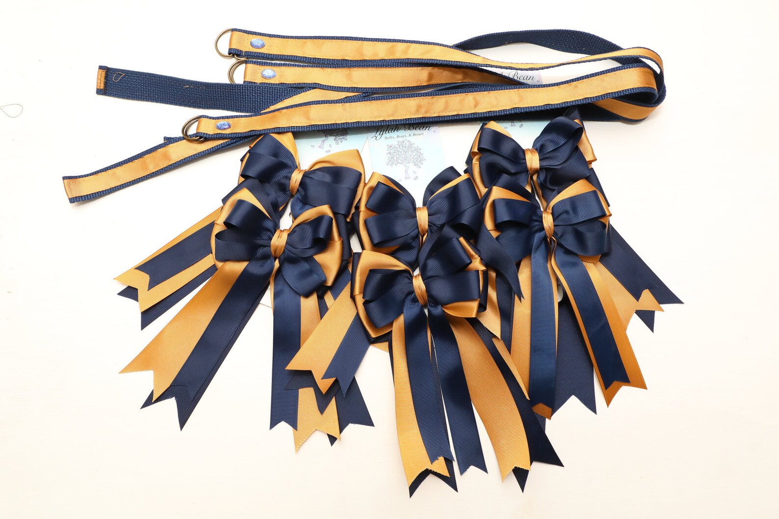 Team Bows With Matching Belt - Etsy