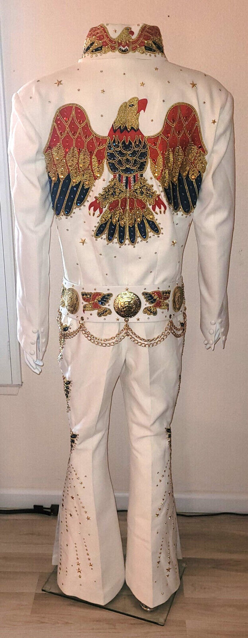 Elvis Presley Reproduction American Eagle Jumpsuit, and Belt as Worn on ...