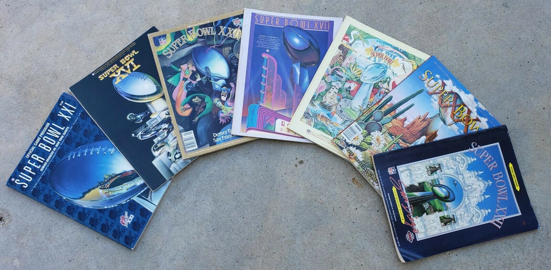 NFL Super Bowl Programs- From 11 Different Super Bowls!!!! - Etsy