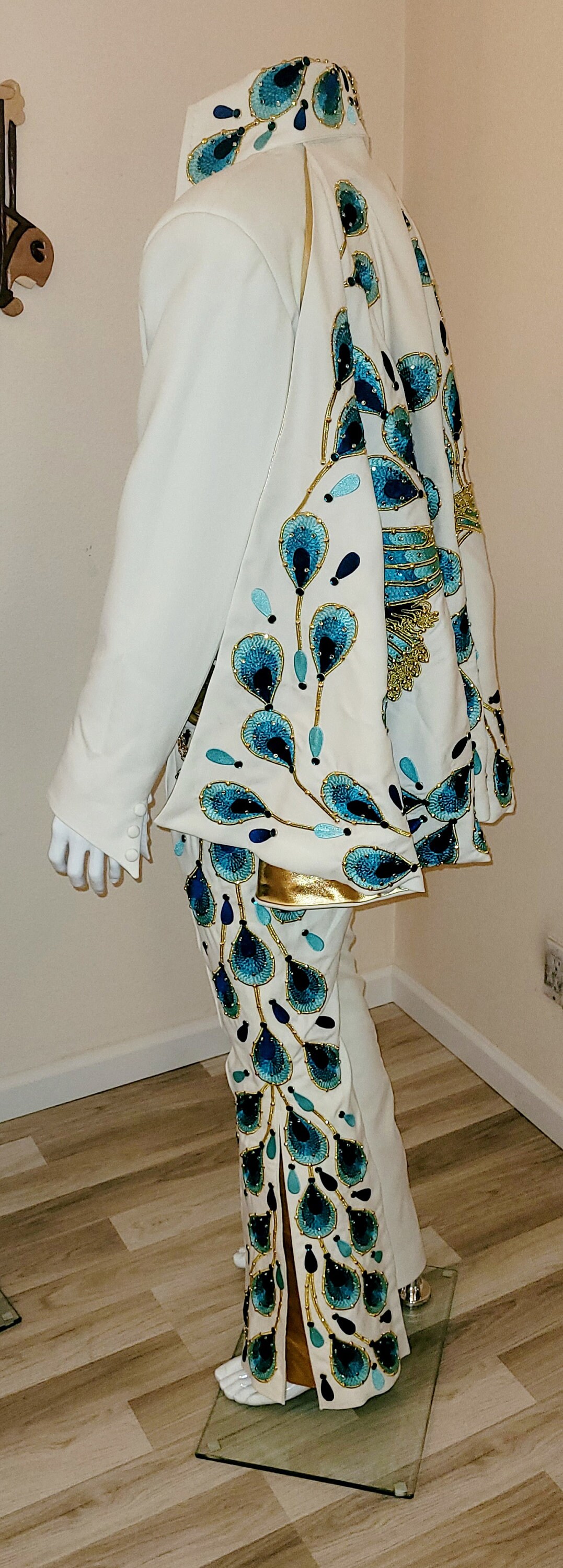 Elvis Presley Reproduction Peacock Jumpsuit Belt And Cape As Worn On Stage Etsy