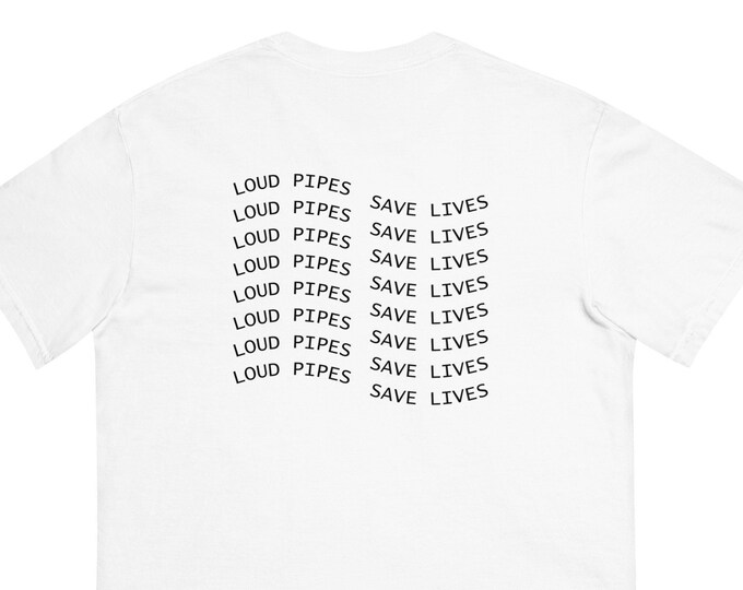 Loud Pipes Save Lives Wavy Motorcycle Comfort Colors T-shirt | Two ...